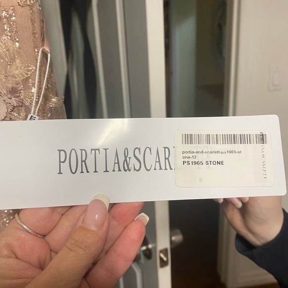Portia & Scarlett | Dresses | Portia Scarlett Embellished Stone Gown ...